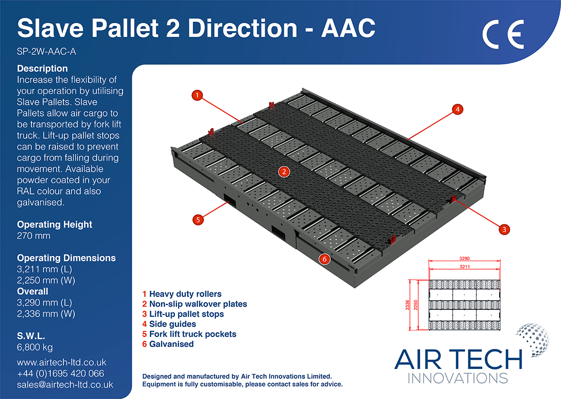 2 Direction Slave Pallets - AAC | Airtech Innovations Ltd